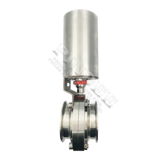 Pneumatic Clamped butterfly valve with stainless steel actuator - Buy ...