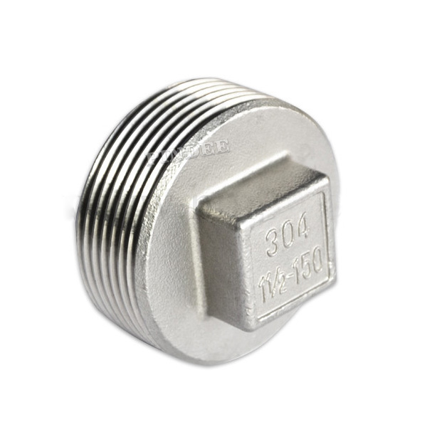 Square Plug Cast Threaded 150LB Fitting - Buy Cast Steel threaded ...